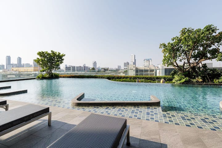 1-高层景观房 Thong  Lor 附近 近曼谷医院  月租优惠 - Bangkok