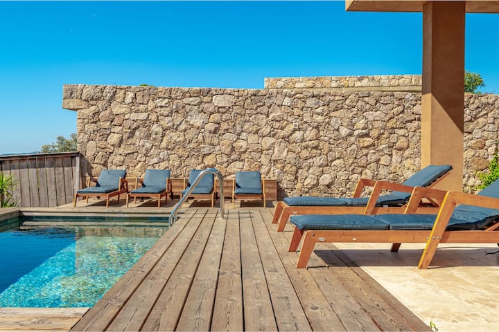 Superbe Villa Neuve En Pierres Vue Mer Palombaggia - Santa Giulia