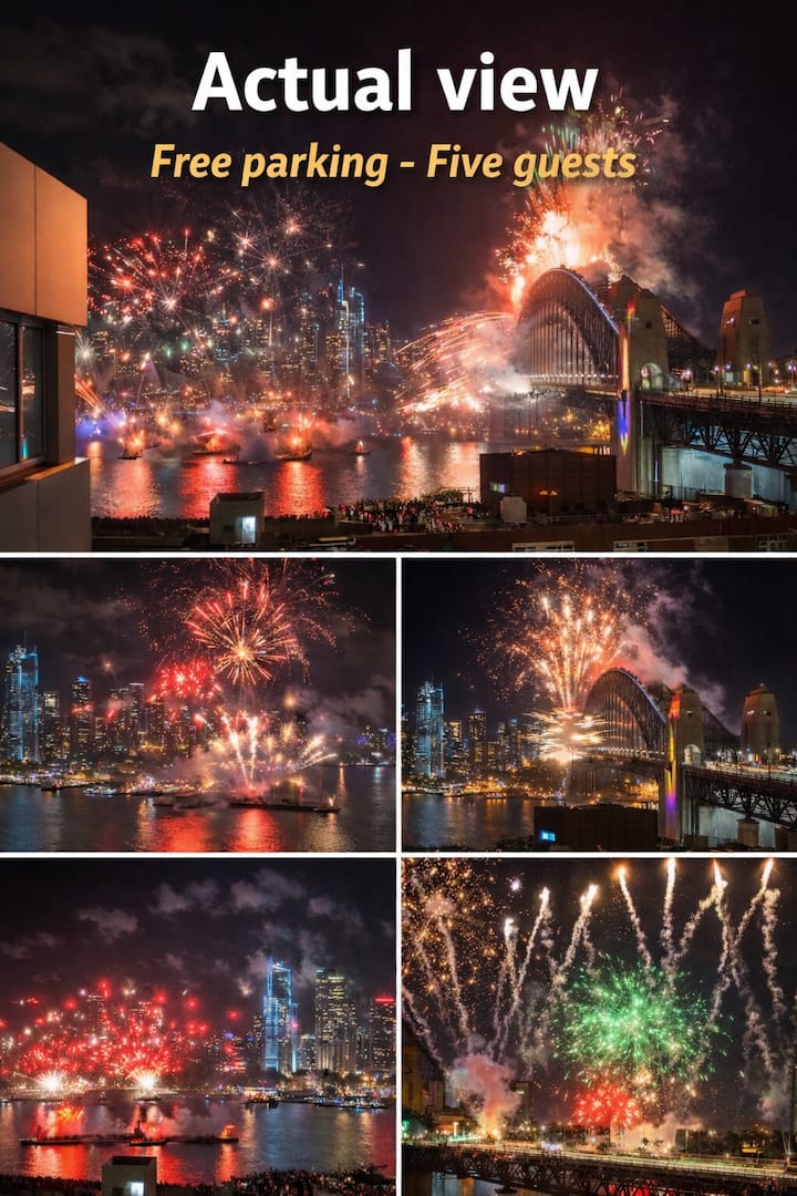 Deluxe Harbour Bridge View+ Free Parking Sleeps 5 - Lane Cove