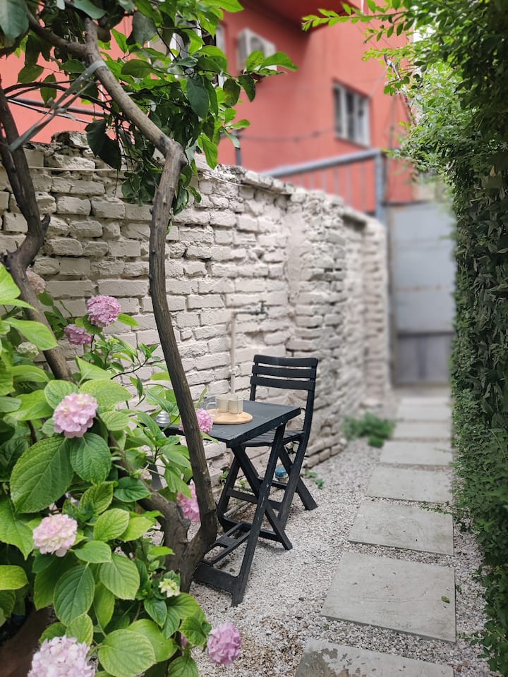 Cozy Urban Cabin In Central Tirana W/patio&books - Tirana