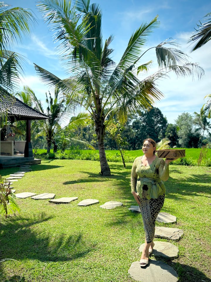Private Stay: Kitchen, Bath Tub & Rice Fields View - Bali