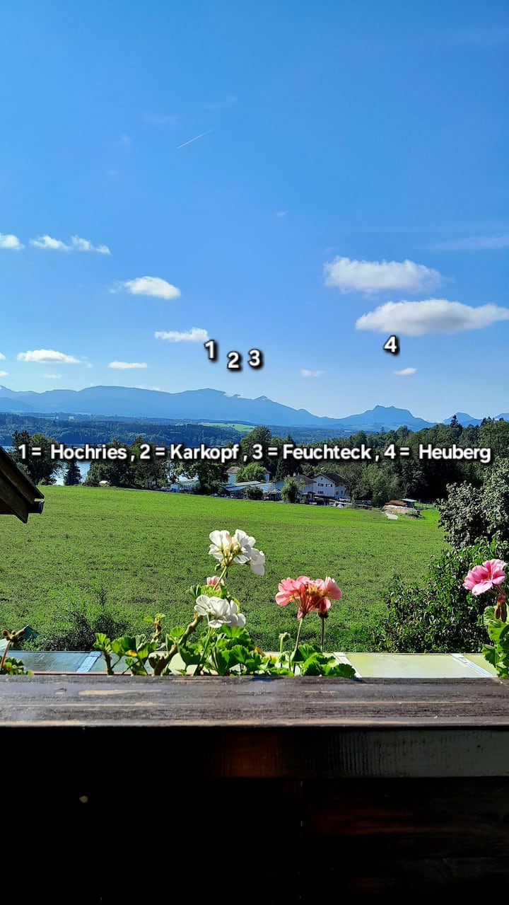 Ruhige Fewo Mit Blick Auf Simssee Und Alpen - Vogtareuth