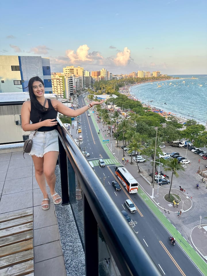 2 Suítes Vista Mar, Varanda Frontal Beira Mar - Maceió