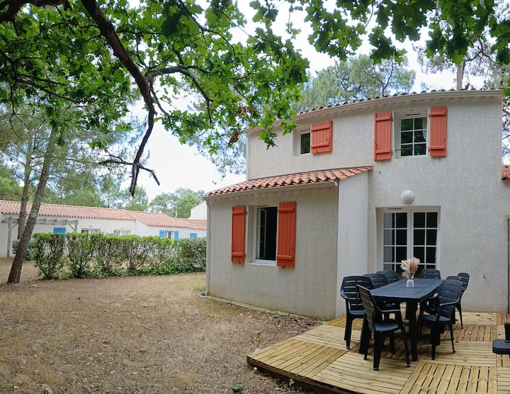 Entre Plage & Pinède Piscine Chauffée - 7 Pers - Longeville-sur-Mer