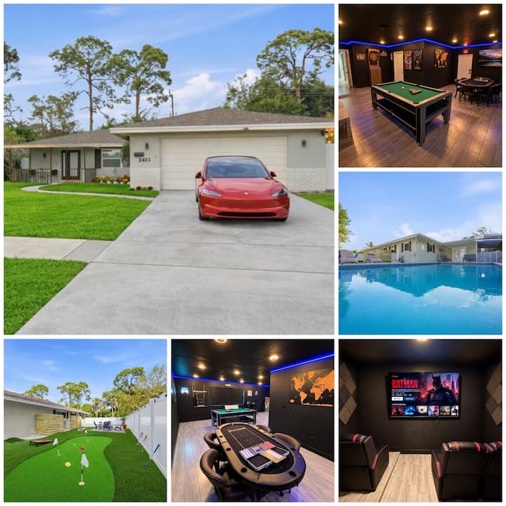 Naples Luxe | Heated Pool Game Room & Priv Theater - Naples
