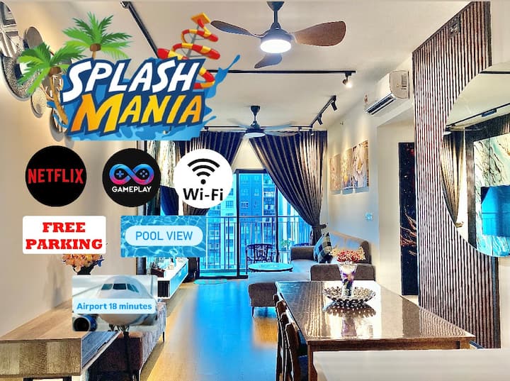 Kr Luxe Escape Splashmania Poolview Wifi Netflix - Cyberjaya