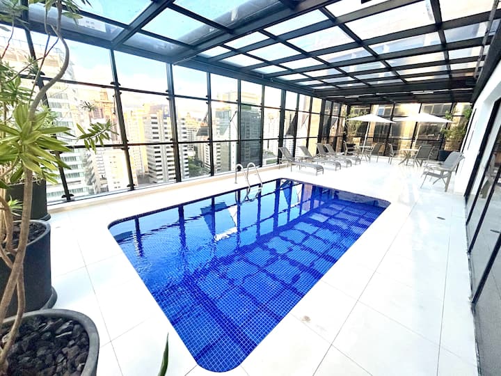 100% Faria Lima Itaim! Vaga Ar Piscina Academia - Brazil