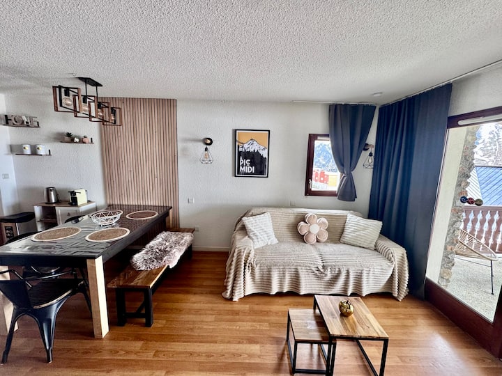 Cosy Appart 4-5 Pers/vue Montagne,piscine,parking - La Mongie