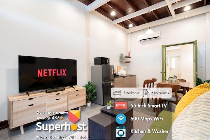 Peaceful Earth-tone 3br In Chinatown | Near Mrt - Bangkok