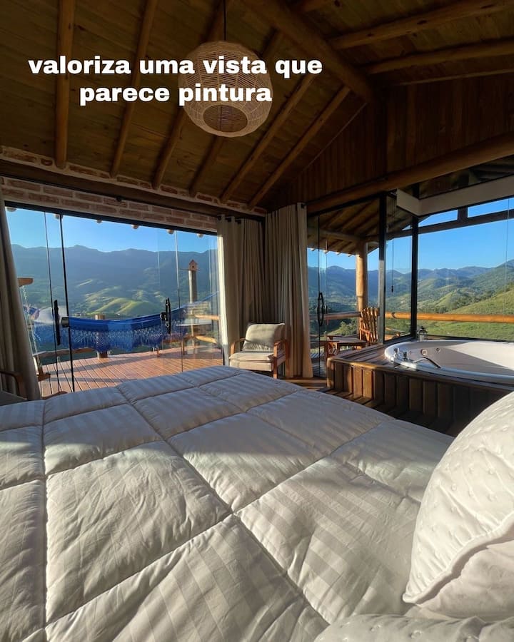 Chalé Romântico C/2 Deck Vista Nascer E Pôr Do Sol - Brazil