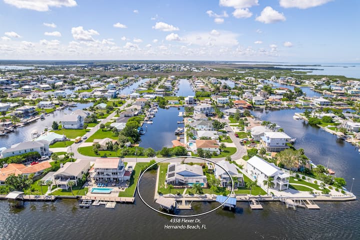 Waterfront Direct Gulf Access With Heated Pool - Hernando Beach, FL