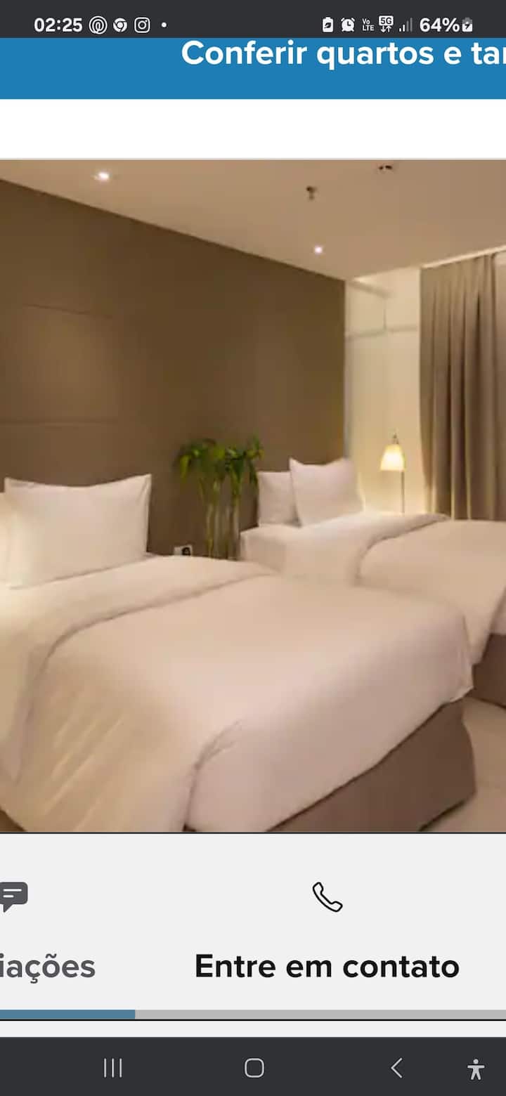 Hotel Hilton Suíte Econômica 2 Camas Solteiro King - Belo Horizonte