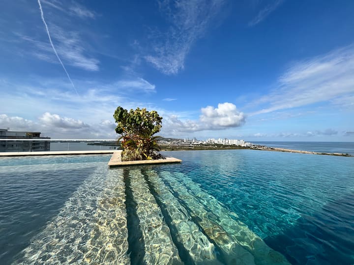 Private Hot Tub Balcony Sea View 12th Floor - Cartagena