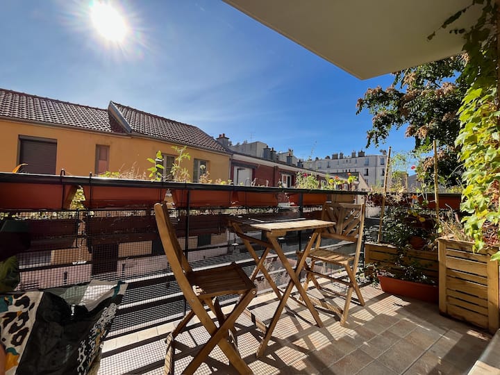 Fancy Flat With Terrace & Garden Near Mob Market - Saint-Ouen