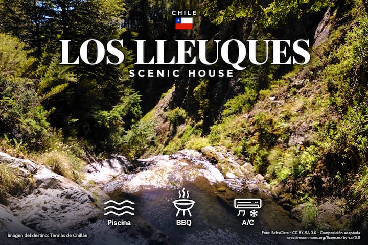 Scenic House +Pool+bbq+ac @Los Lleuques - Chili