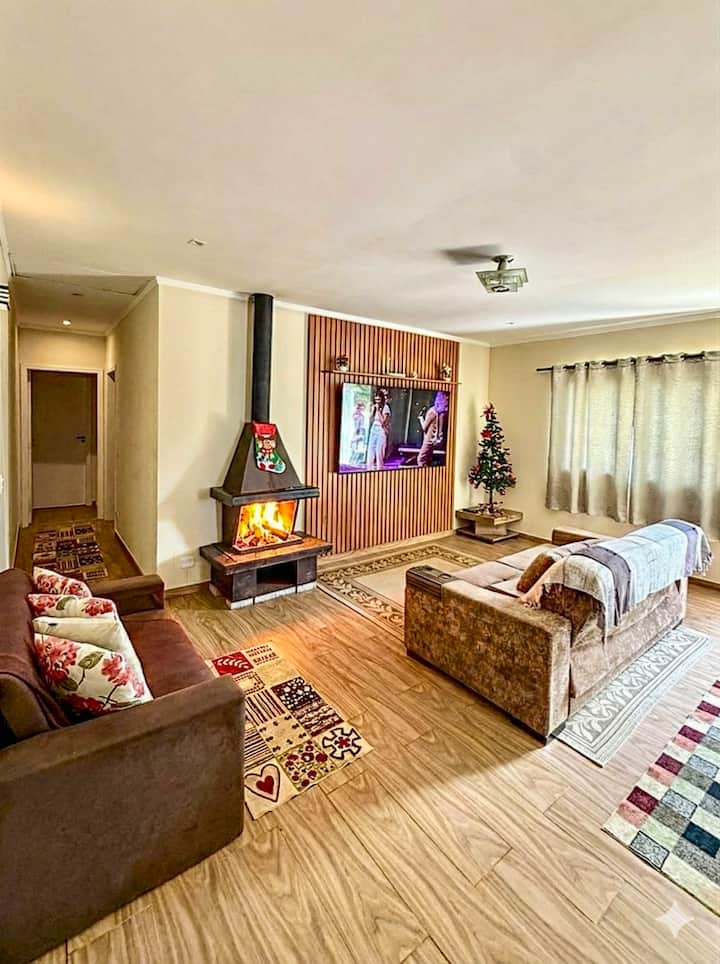 Casa•lareira•wi-fi•ampla•aconchegante•sossego•cj - Santo Antônio do Pinhal