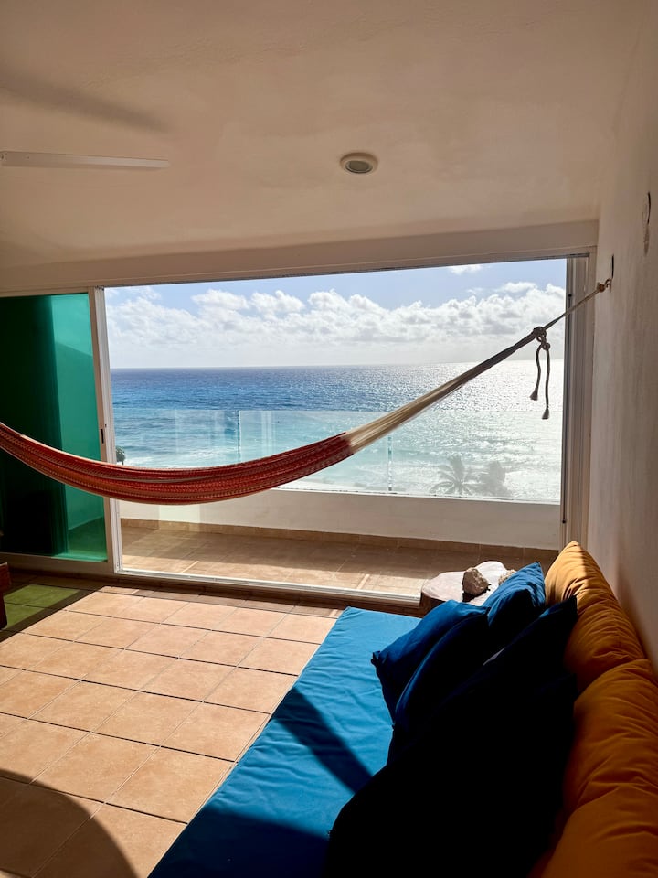 Increíble Ph Sobre La Playa Frente Al Mar - Cancún