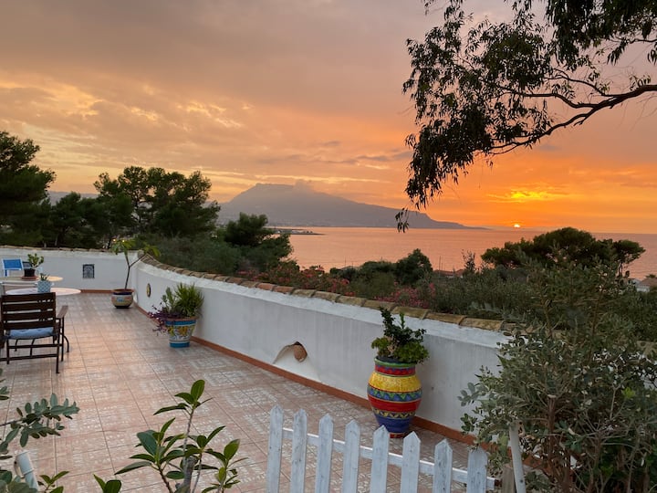 Sunset Between Sea And Mountains - Custonaci