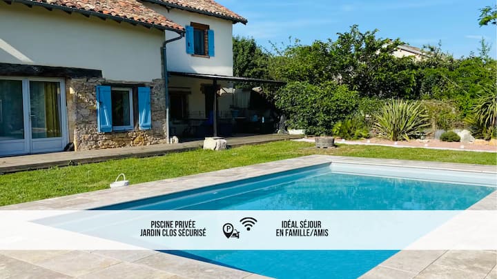 Chez Cyril | Jolie Maison Avec Jardin Et Piscine - Montricoux