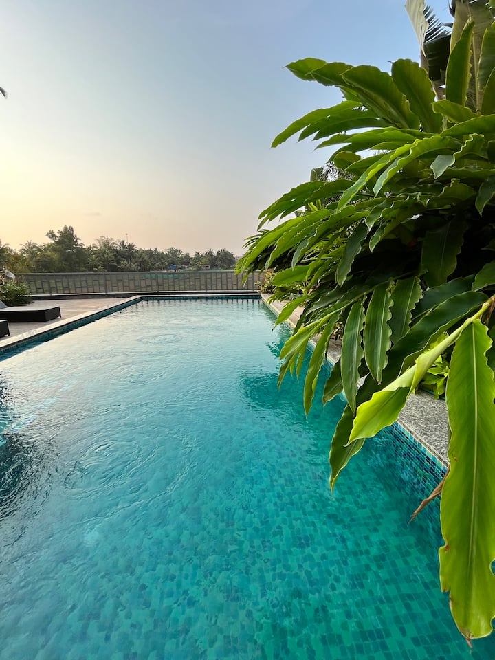 2bhk Apt With Pool & Gym By Wandererhomes - Goa