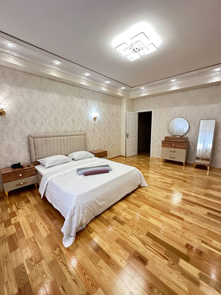 Bedroom Magnificent Bright Apartment ,A Class) - Bakú