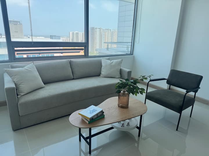Modern Buenavista Apt. A/c, Pool & Bike Friendly - Barranquilla