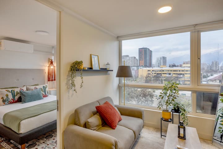 Ideal Stay! Subway Across The Street, Parking, Ac - Chile