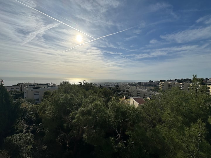 Grand Appartement Luxueux Vue Mer - Piscine - Nizza