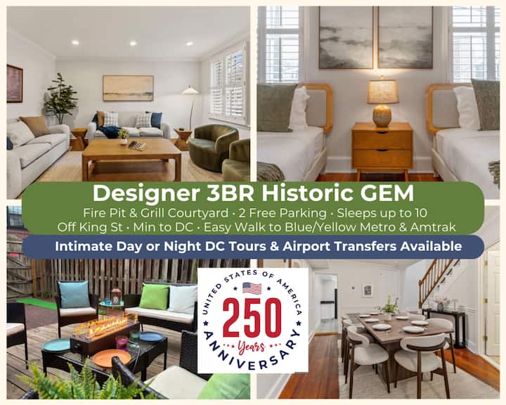 Designer Historic Gem•min Todc•patio 2free Parking - Alexandria, VA