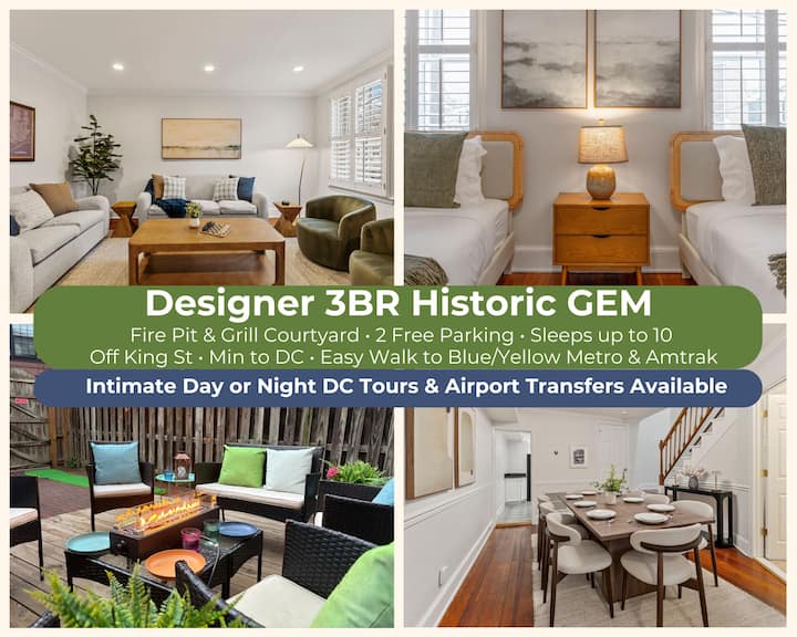 Designer Historic Gem•patio 2free Parking•min Todc - Alexandria, VA