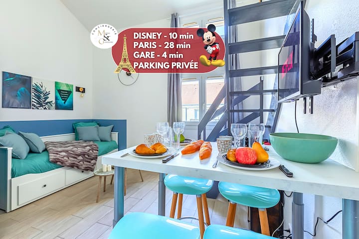 Le Duplex, City Center, Disney 10 Min, Gare 4 Min - イル・ド・フランス