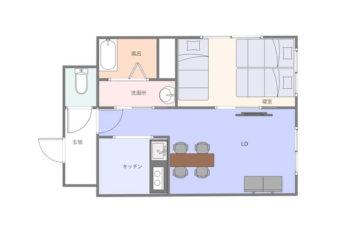 1br/40㎡|wifi|quiet|workstay|3minstn|airport|4ppl - Sapporo