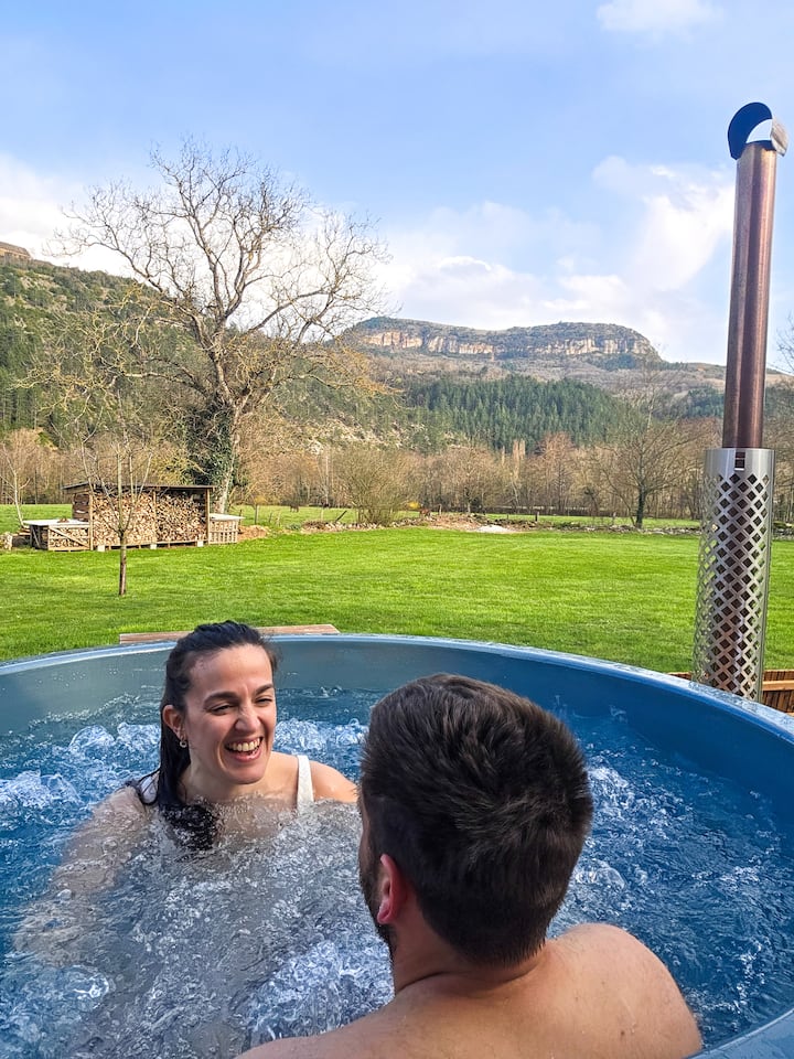 Chalet Avec Bain Nordique Privatif | Lozère - Marvejols