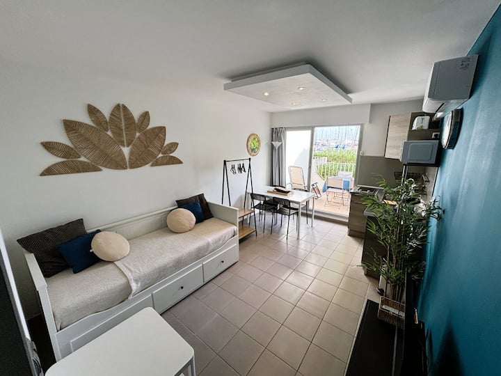 Studio Climatisé Face Aux Bateaux Et Plage à 100 M - Port Camargue