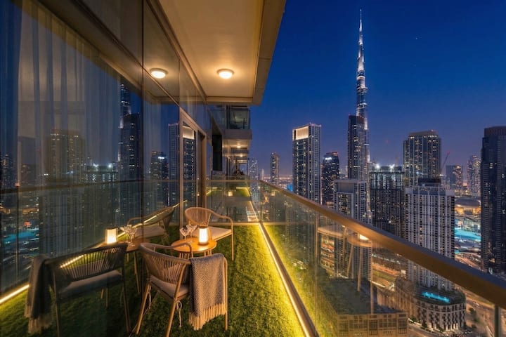 Panoramic Burj Khalifa View, Rooftop Infinity Pool - Dubaï
