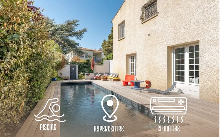 Maison Des Artistes- Climatisé Piscine Hypercentre - Narbona