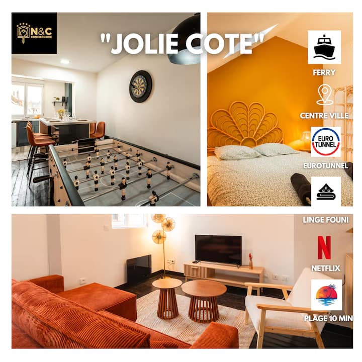 Jolie Côte-apt 2 Ch 4 à 6 Pers Calais St-pierre - ibis Calais Car Ferry