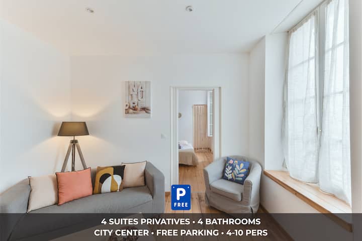 Grand Central Suites • 4 Ch • Parking Privé Inclus - Pau