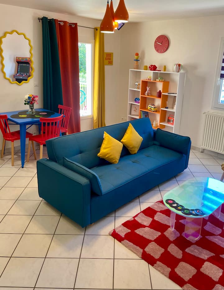 Le Rétro Chic'ago 55m2 : Parking/balcon/wifi - Cantal