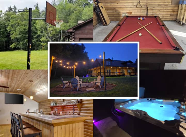 Private Escape For 14! | Hot Tub+pool+billiard - Waymart, PA
