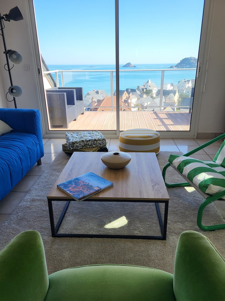 Val André Appartement Vue Panoramique  Mer Plage - Pléneuf-Val-André