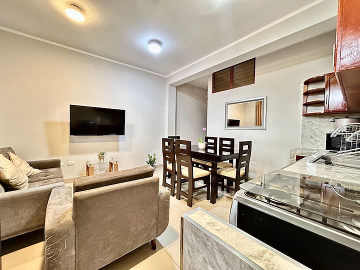 Depa A 5min Centro 2hab Con A/c Estilo Y Confort - Tarapoto