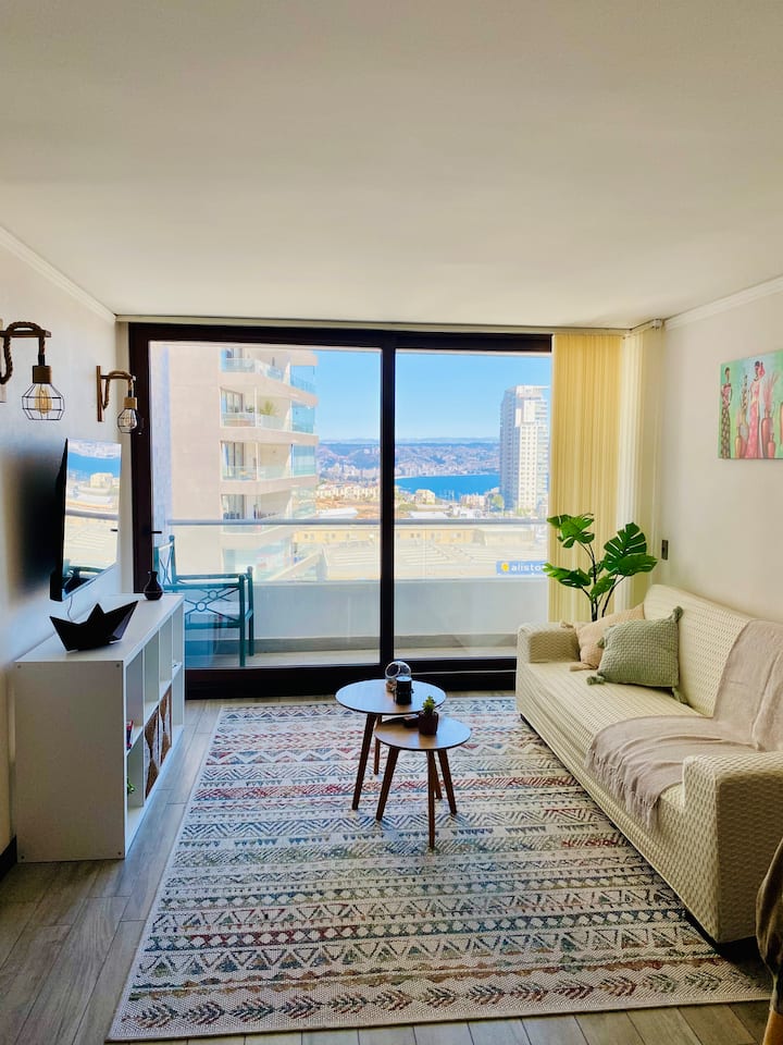 Moderno Dpto. Con Vista Al Mar - 비냐델마르