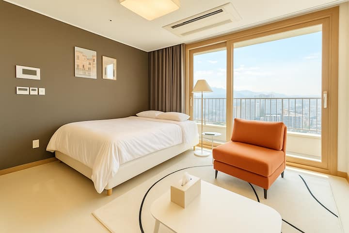 [블루테라 Anon] 27최고층뷰• 1pm 체크아웃•청초호수뷰+설악산•해변5분•넷플릭스 - Sokcho-si