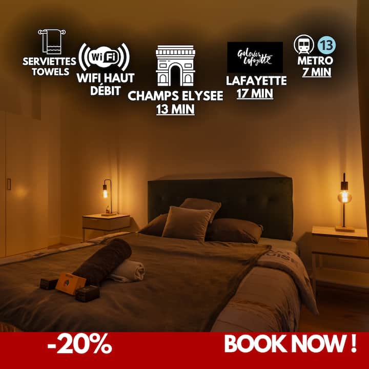 54m² Neuf Près Champs Elysée • Centre Paris 20min - Asnières-sur-Seine