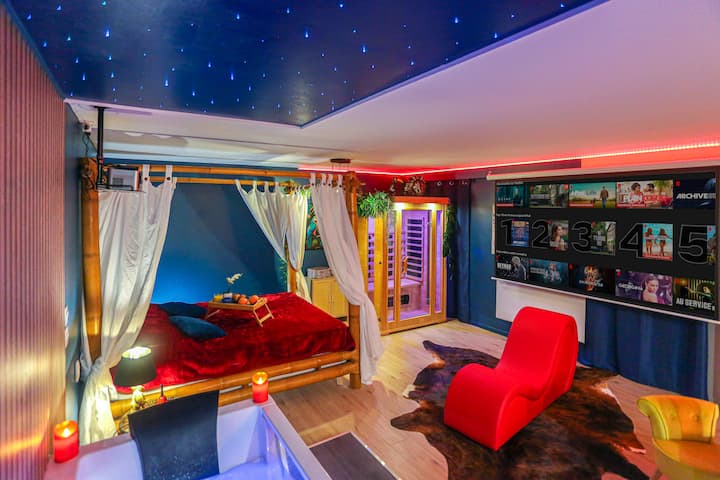 Spa éToilé Twilight/sauna &Ciné Privé/ Freeparking - Amiens