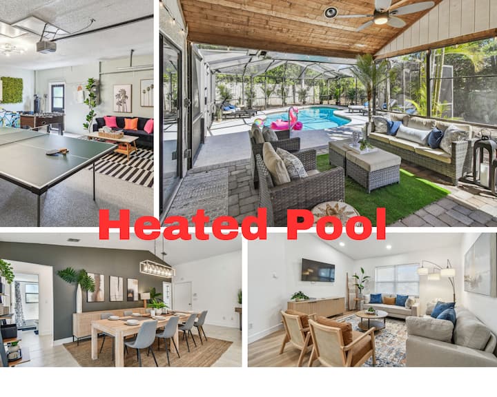 Heated Private Pool, Games Room, Sleeps 10 - Dunedin, FL