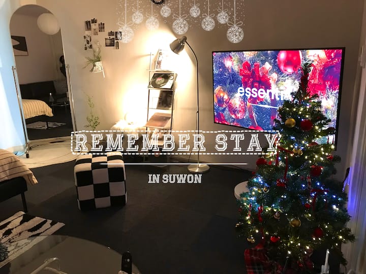 #X-mas#행궁동#행리단길 최고위치 #무료넷플,유튜브프리미엄#감성숙소#연박할인#대형Tv - Suwon