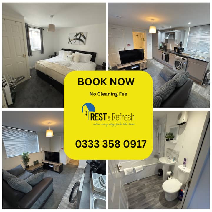 Flat, Sleeps 2, Wi-fi,parking,beach(rest&refresh) - Redcar