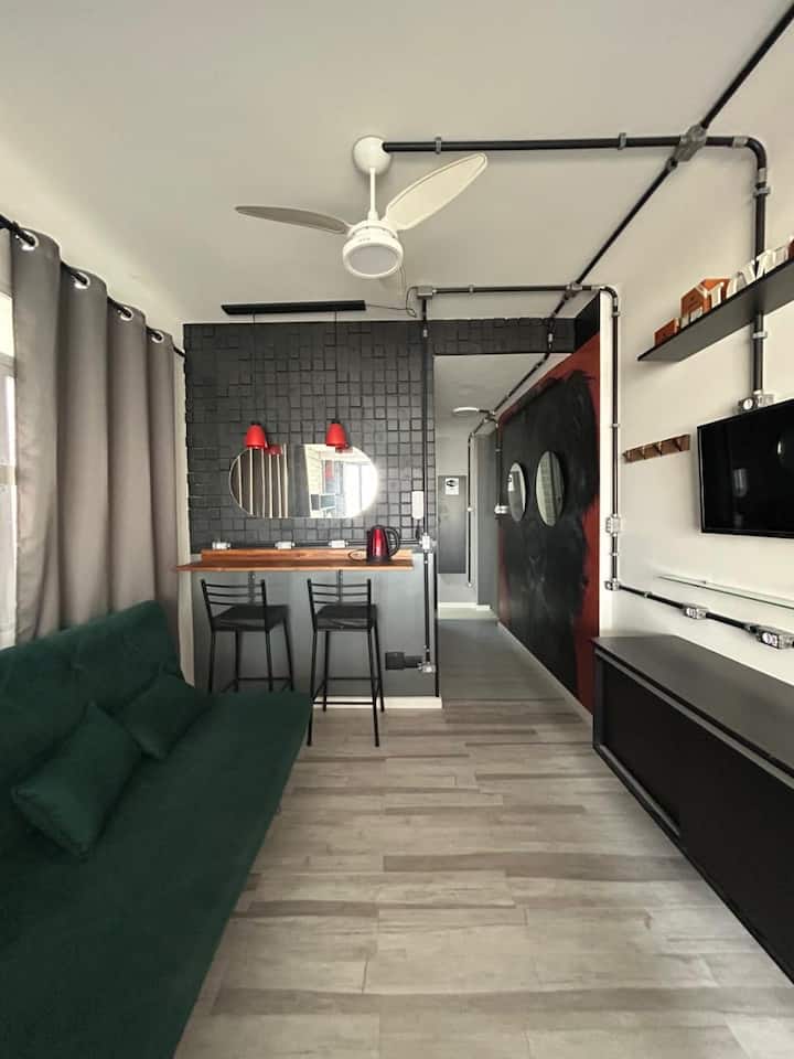 Don Stúdio 7 A Beira Mar, Super Aconchegante - Santos State